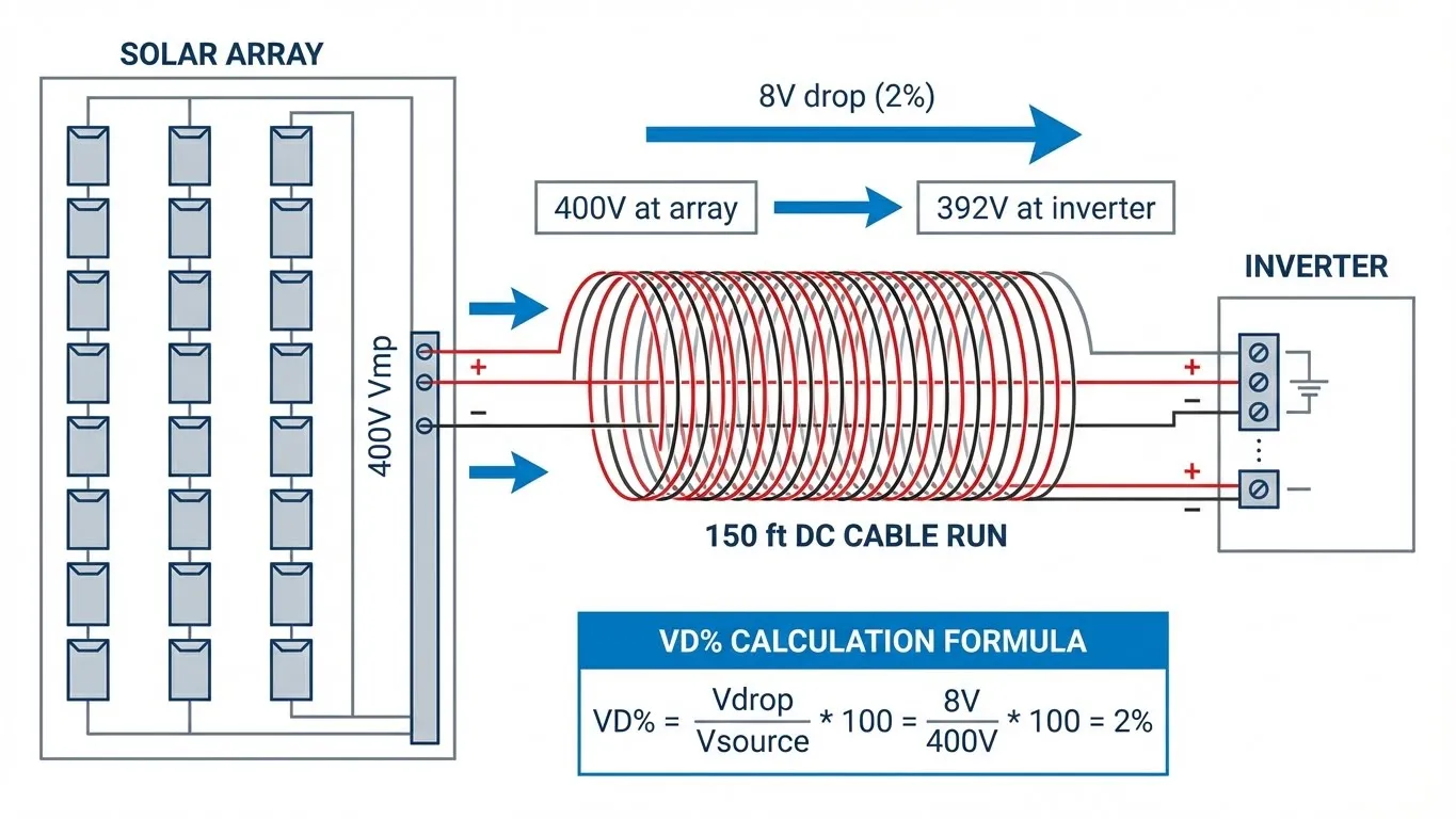 Ground-Mount Solar Electrical Design Guide: DC Cable Voltage Drop ...